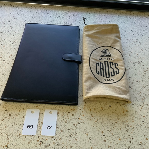 Accessories | Vintage Mark Cross Black Leather Portfolio 6972 | Poshmark